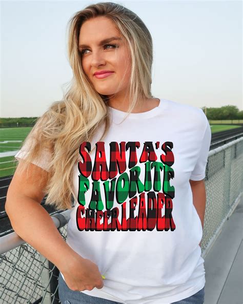Santas Favorite Cheerleader Dtf Transfer