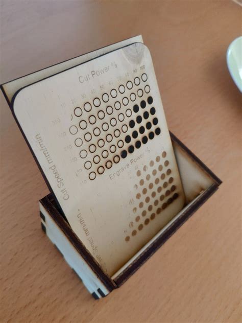 Material Test Card Lightburn Test Pattern Test Grid Cut Cutting Engrave Engraving Co2 Diode