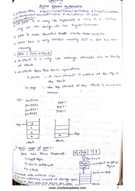 flat unit 4 ref 1 flat formal language and automata theory jntu