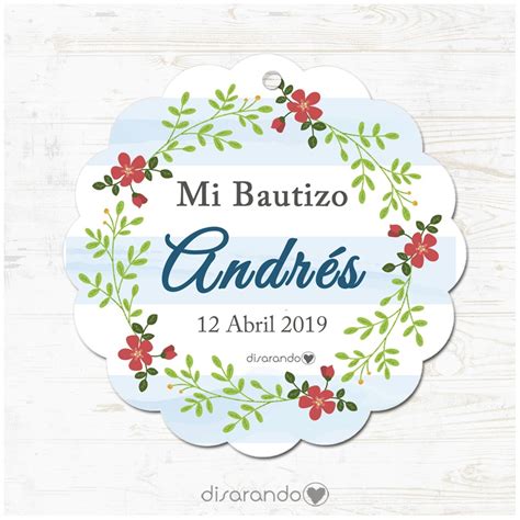 Todo Para Bautizos Etiquetas Pegatinas Detalles Para Invitados L Mina Huellas Corcho