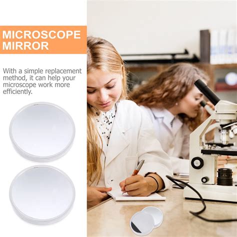 2pcs Microscope Mirror Microscope Reflecting Mirro Vicedeal