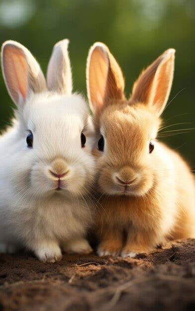 Premium Ai Image Bunny Love Cuddling With Another