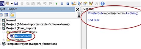 Importer Des Données Externes En Vba Word