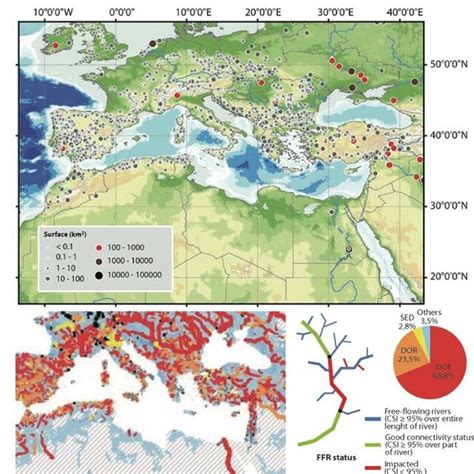 mediterranean dams and reservoirs and river fragmentation and loss of