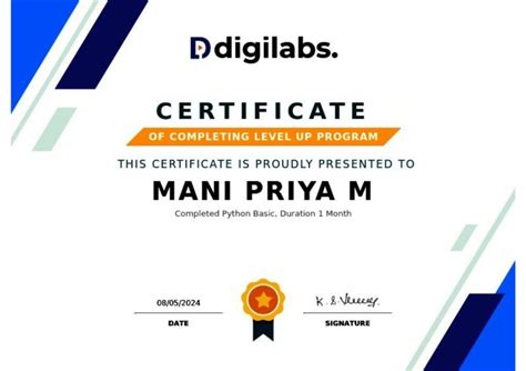 Mani Priya M On Linkedin Python Program Computer Programming Levelup Achievement