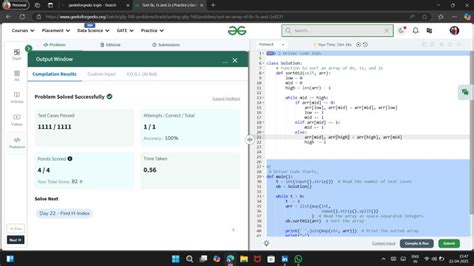160daysofcode 100daysofcode Geeksforgeeks Dsa Sorting Linkedindaily Rajkumar Medisetti