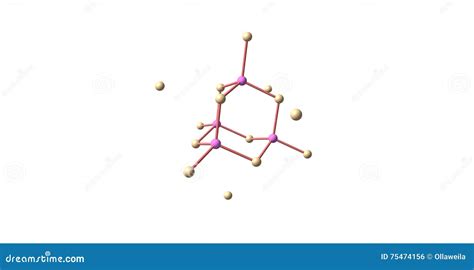 gallium arsenide molecular structure isolated on white royalty free