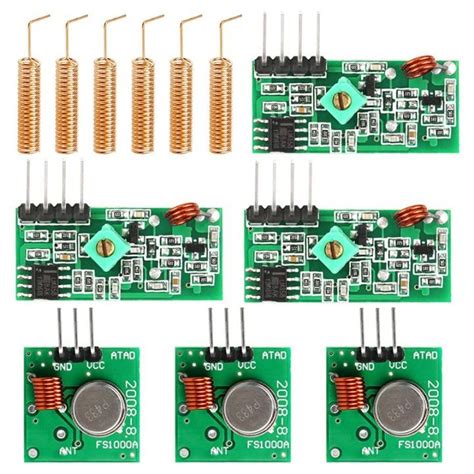 set of 3 433 mhz radio transmitter and receiver module 433 mhz