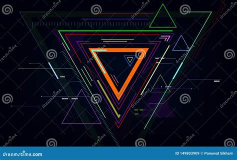 Tech Futuristic Abstract Backgrounds Colorful Triangle Vector