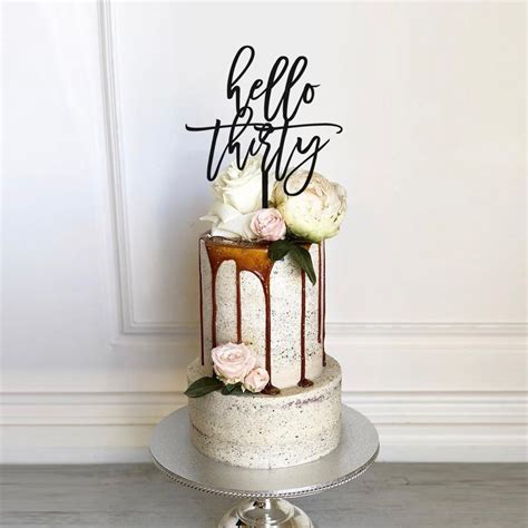 Hello 30 Cake Topper Hello Thirty Cake Topper Thirtieth - Etsy