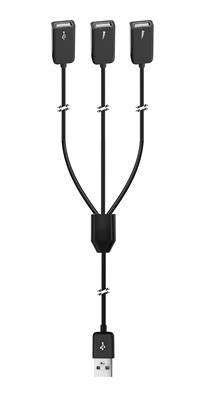 3 3 Ft 3 Way USB Power Splitter Cable USB Type A Connectors