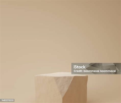 3d 베이지색 연단 또는 석재 무대 포장 프레젠테이션 및 화장품 모형 스탠드 제품 장면 배경입니다 3d 연단 무대 그림 0명에 대한 스톡 사진 및 기타 이미지 Istock