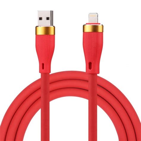 Usb To Pin Bold Silicone Fast Charging Data Cable Cable Length M Red Alexnld Com