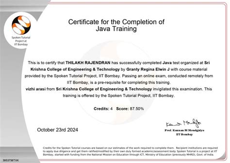 Thilakh R On Linkedin Java Iitbombay Professionaldevelopment