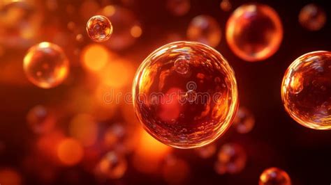 Abstract Orange Glowing Spheres Stock Illustration Illustration Of Texture Glowingspheres