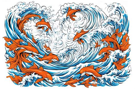 Sea Wave And Ocean Wave Vector Illustrationsea Wave And Ocean Wave Stock Illustration