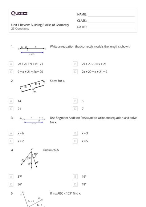 Free Building Blocks Of Geometry Worksheet Download Free Building