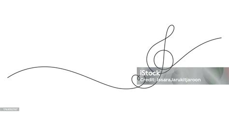 음표와 하트 모양을 한 줄로 그리는 음악 애호가의 컨셉 미니멀리즘 노래에 대한 스톡 벡터 아트 및 기타 이미지 노래 사랑 한붓그리기 Istock