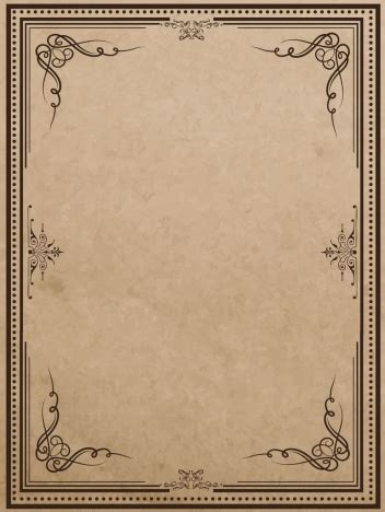 Document Border Template Classical Curves Decoration Symmetric Style Vectors Stock In Format For