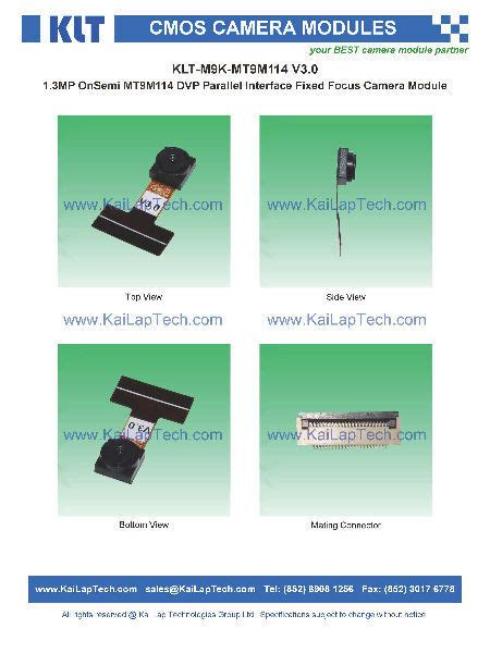 Buy Wholesale Hong Kong Sar Klt M9k Mt9m114 V3 0 1 3mp Mt9m114 Dvp Parallel Interface Fixed