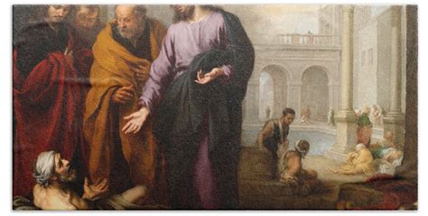 Christ Healing The Paralytic At The Pool Of Bethesda Beach Sheet By