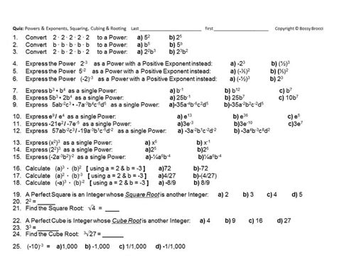 Epr Bundle B Powers And Exponents Exponent Rules Write Multiply Divide Raise