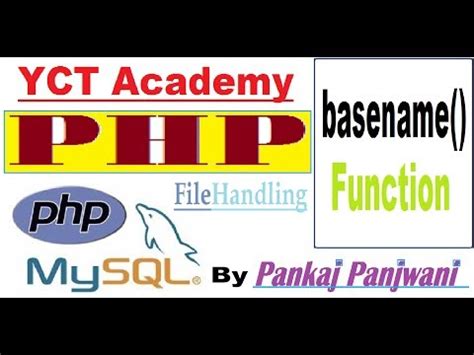Learn PHP In Hindi Basename Function File Handling Mind Luster