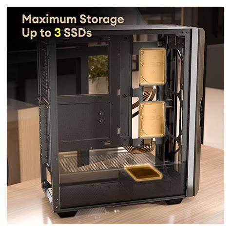 Okinos Cypress P5 Argb Oak Wood Trim Atx Mid Tower Case Cao Cyp5argb Mwave