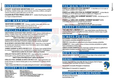 Off The Hook Menu On Sale Cityofclovis Org