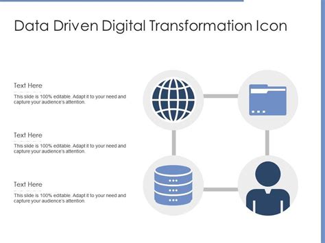 Data Driven Digital Transformation Icon Presentation Graphics