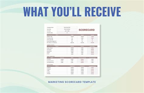 Marketing Scorecard Template In Excel Google Sheets Download Template Net