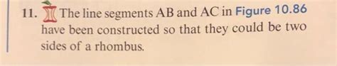 Solved Ì The line segments AB and AC in Figure Chegg com