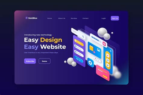 Free Vector Isometric Ui Ux Landing Page Template