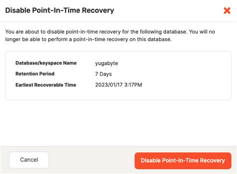 Point In Time Recovery In Yugabytedb Anywhere Yugabytedb Docs