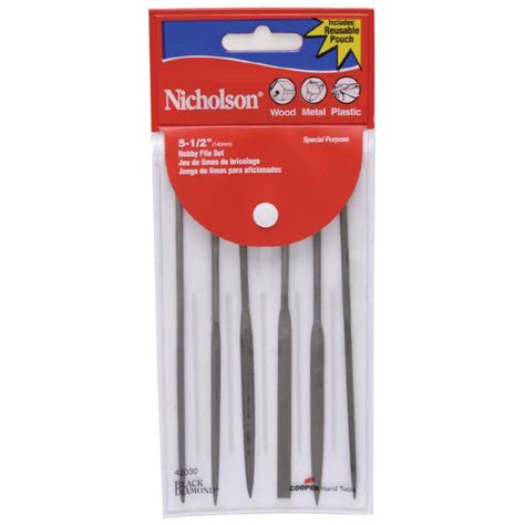 Crescent Nicholson Hobby File Set 6 Pc 5 12 In 42030l From Crescent