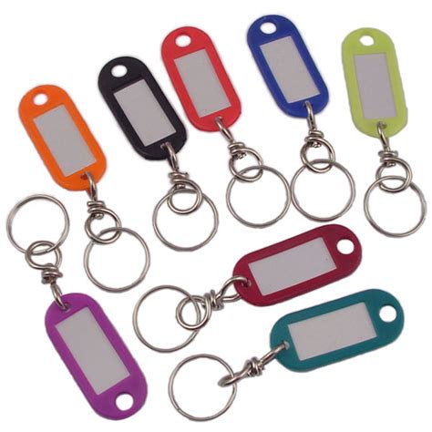 Key Identifier Tag Plastic With Swivel Assorted Colors