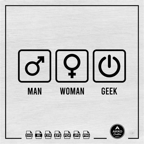 Man Woman Geek Svg Png Gender Sign Svg Funny Shirt Svg Coding Svg