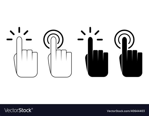 Pointer Cursor Computer Mouse Icon Clicking Vector Image