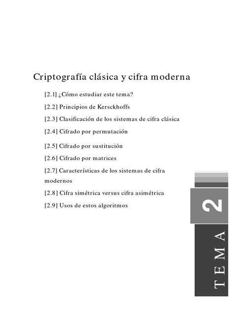 Criptografía Clásica Y Cifra Moderna Pdf Criptografía Clave Criptografía
