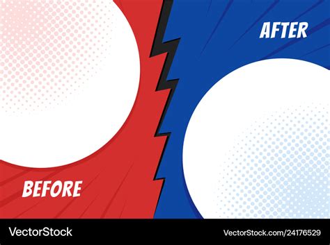 Template Before And After Background Comparison Vector Image
