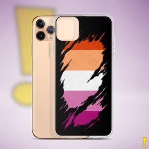 Lesbian Pride Flag Ripped Reveal Clear Case For Iphone® Etsy