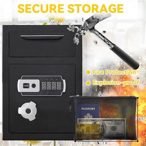 26 Cub Depository Drop Safe Fireproof Front Drop Slot Lock Box With