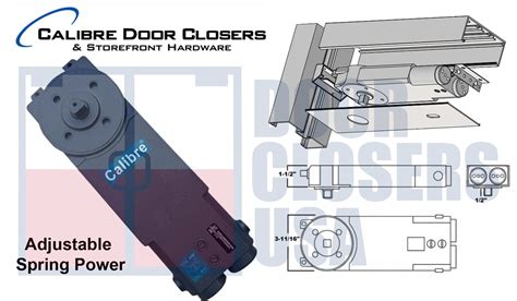 Calibre Door Closers 3300 Series Overhead Concealed 3312 Closer Body