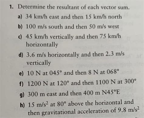 Solved Determine The Resultant Of Each Vector Sum A Chegg