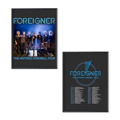 Foreigner Poster Set Foreigner The Histroric Farewell Tour 2023 Poster