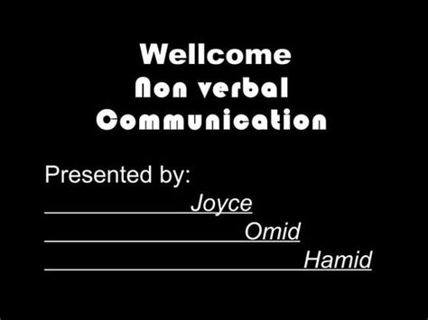 Non Verbal Communicationslides Ppt