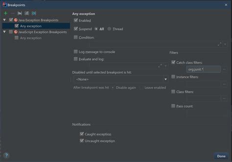 Java Can Intellij Idea Be Configured To Break On Exceptions In Junit