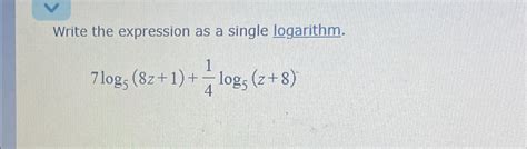 solved write the expression as a single