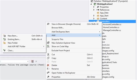 Add Controller Not Working On Aspnet Mvc 5 On Vs 2013 Stack Overflow