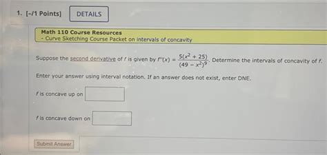 solved 1 [ 1 points] details math 110 course resources